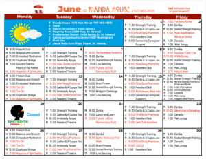 Calendar & Newsletter – Rianda House